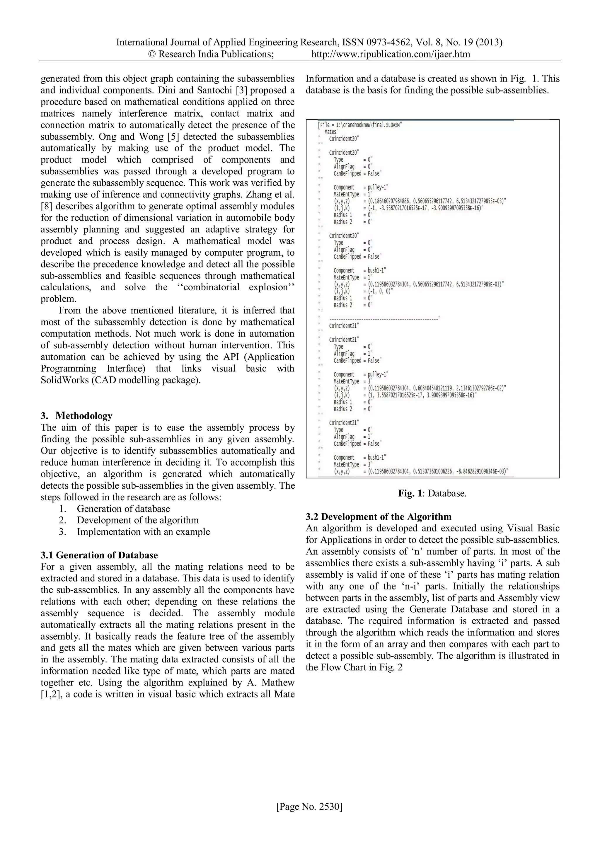 Automatic Identification of Sub Assembly in an Assembly | PDF