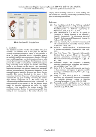 Automatic Identification of Sub Assembly in an Assembly | PDF