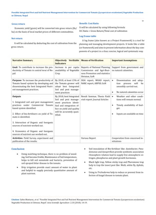 Possible integrated pest and soil nutrient management intervention for ...