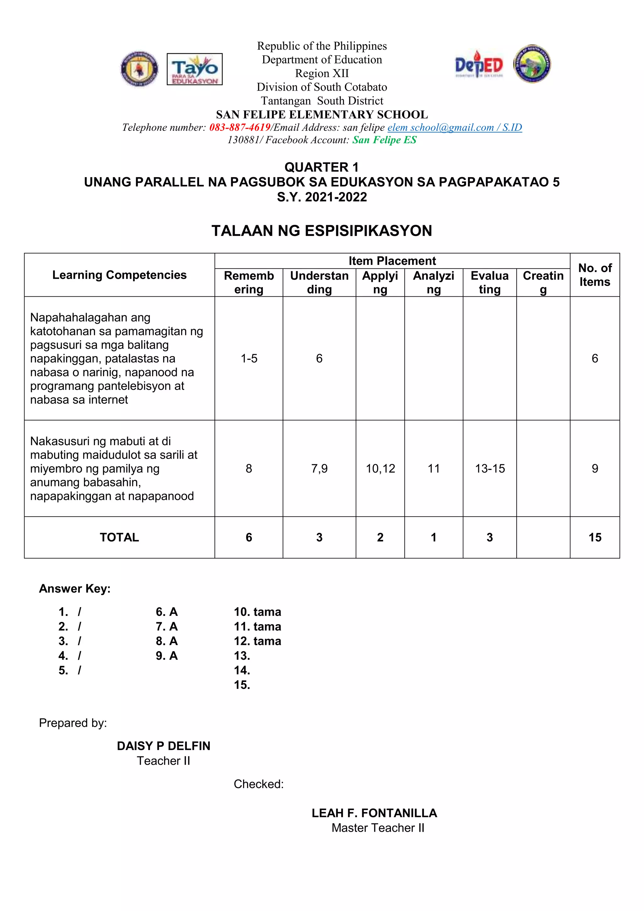 1st parallel assessment in ESP 5.docx