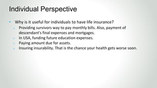 Predictive Analytics and Modeling in Life Insurance | PPTX