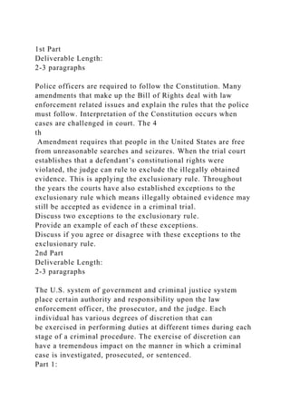 1st PartDeliverable Length 2-3 paragraphsPolice officers ar.docx