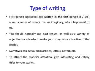 1st Person Narrative | PPTX
