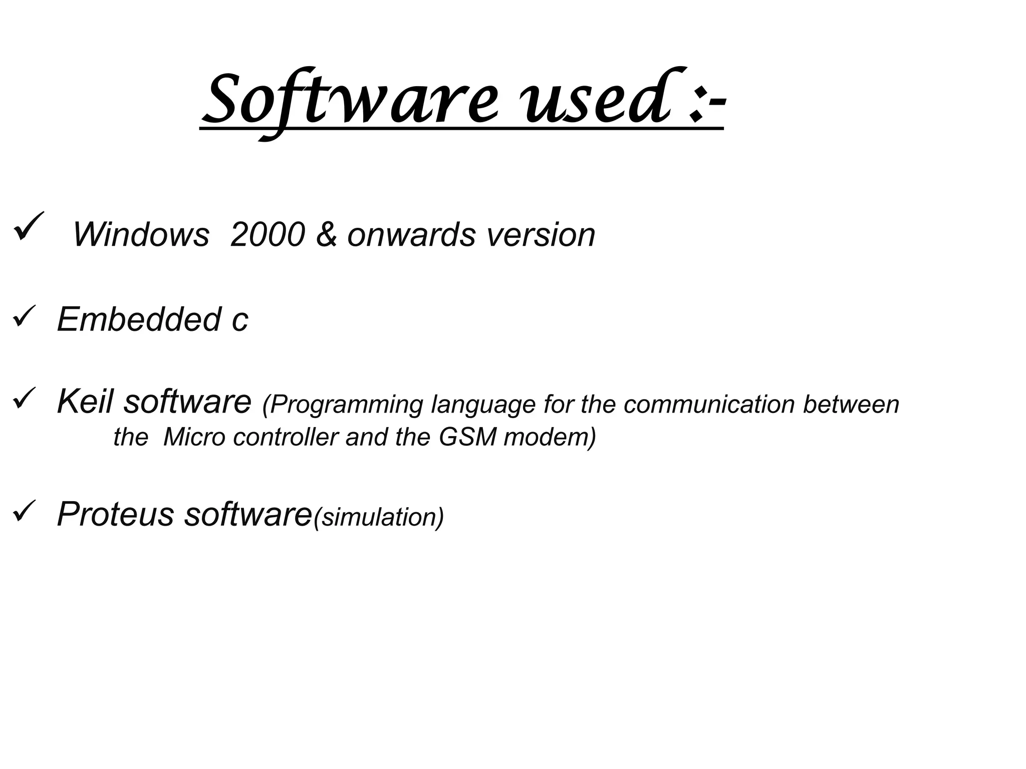 multiple input control by sms using GSM technology | PPT