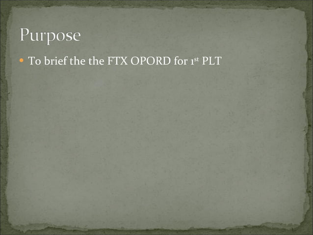 BOLC FTX OPORD Brief | PPT