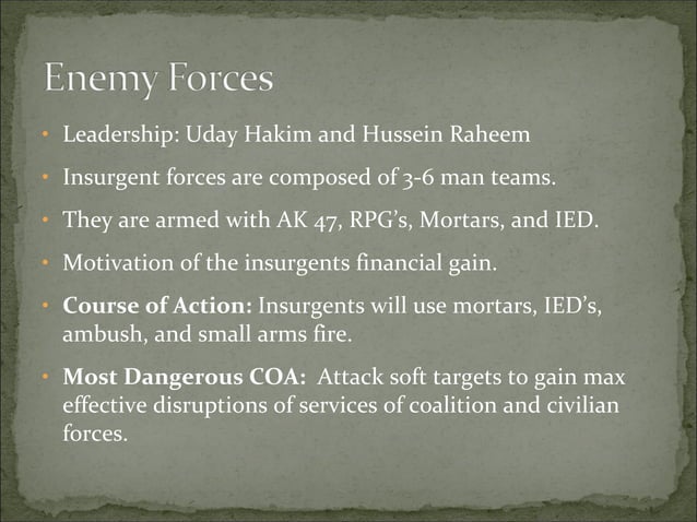 BOLC FTX OPORD Brief | PPT