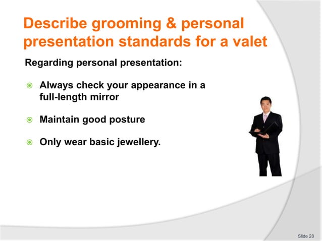 1st PPT_Provide_valet_services_300812.pptx | Personal Care | Style ...