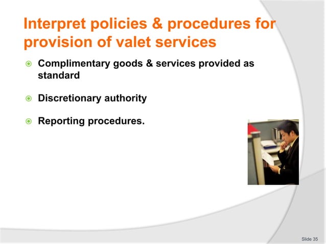 1st PPT_Provide_valet_services_300812.pptx | Personal Care | Style ...