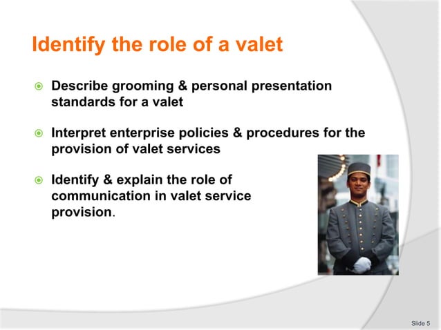 1st PPT_Provide_valet_services_300812.pptx | Personal Care | Style ...