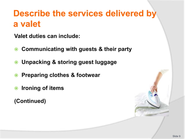1st PPT_Provide_valet_services_300812.pptx | Personal Care | Style ...