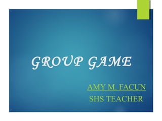 1st presentation group game | PPT
