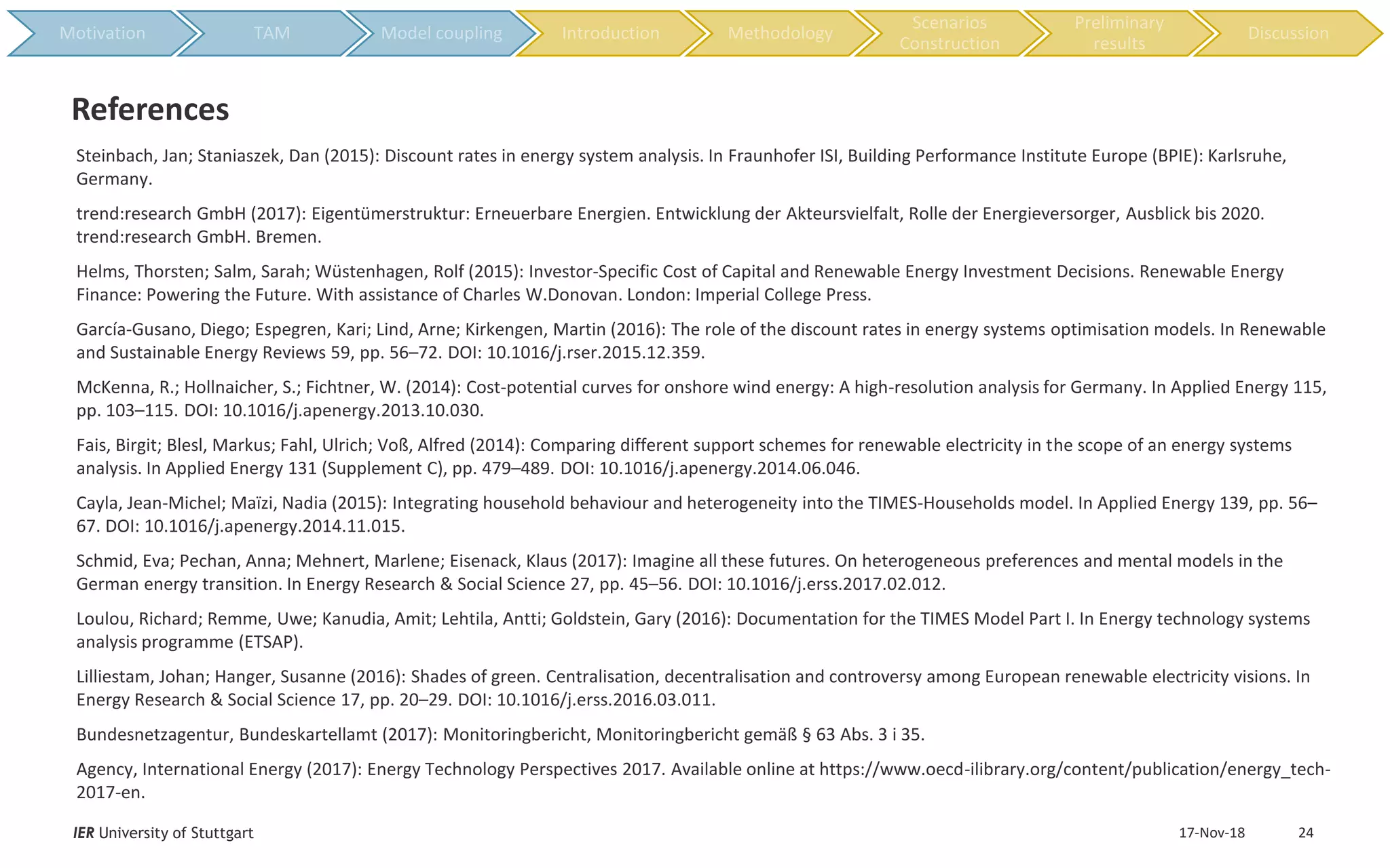 Actors’ behaviour analysis in a decentralised energy system: Overview ...
