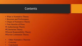 1 st presentation# normative theories of mass communication | PPTX