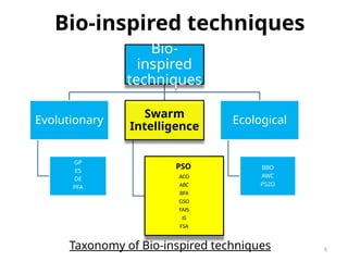 Bio inspired techniques and swarm intelligence | PPTX