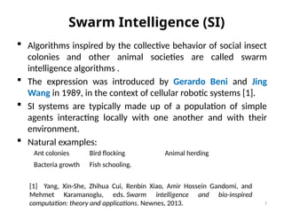 Bio inspired techniques and swarm intelligence | PPTX