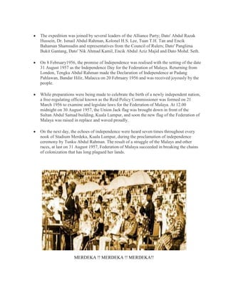 1st prime minister of malaya | DOCX | Business Administration | Business