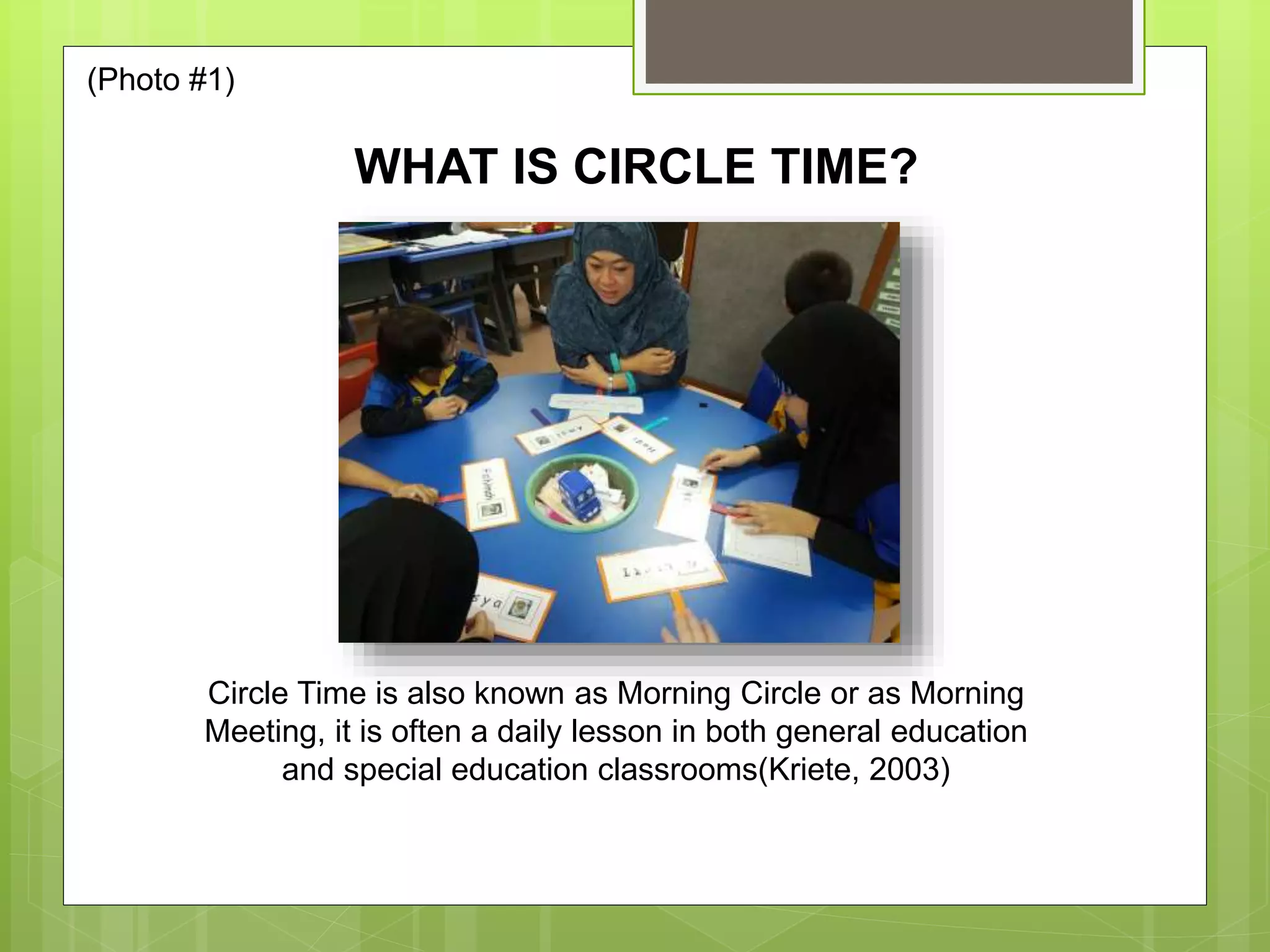 Circle Time For Students with Special Needs | PPTX