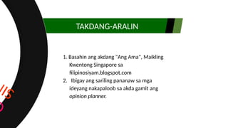 Ang AMA - Unang Araw - Unang Linggo - Unang Markahan.pptx