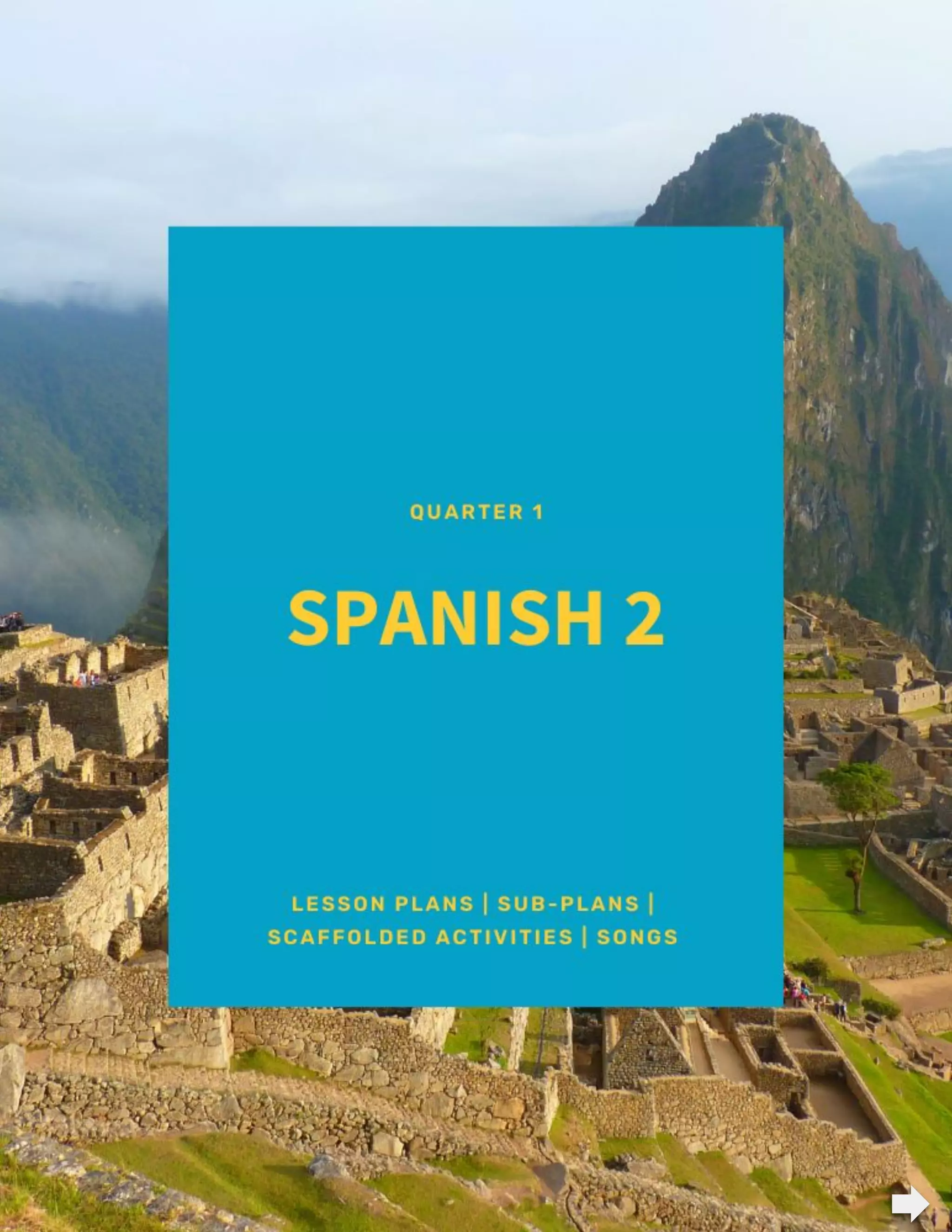 1st Quarter Quarter Spanish Lesson Plans for High School: Class Guide ...
