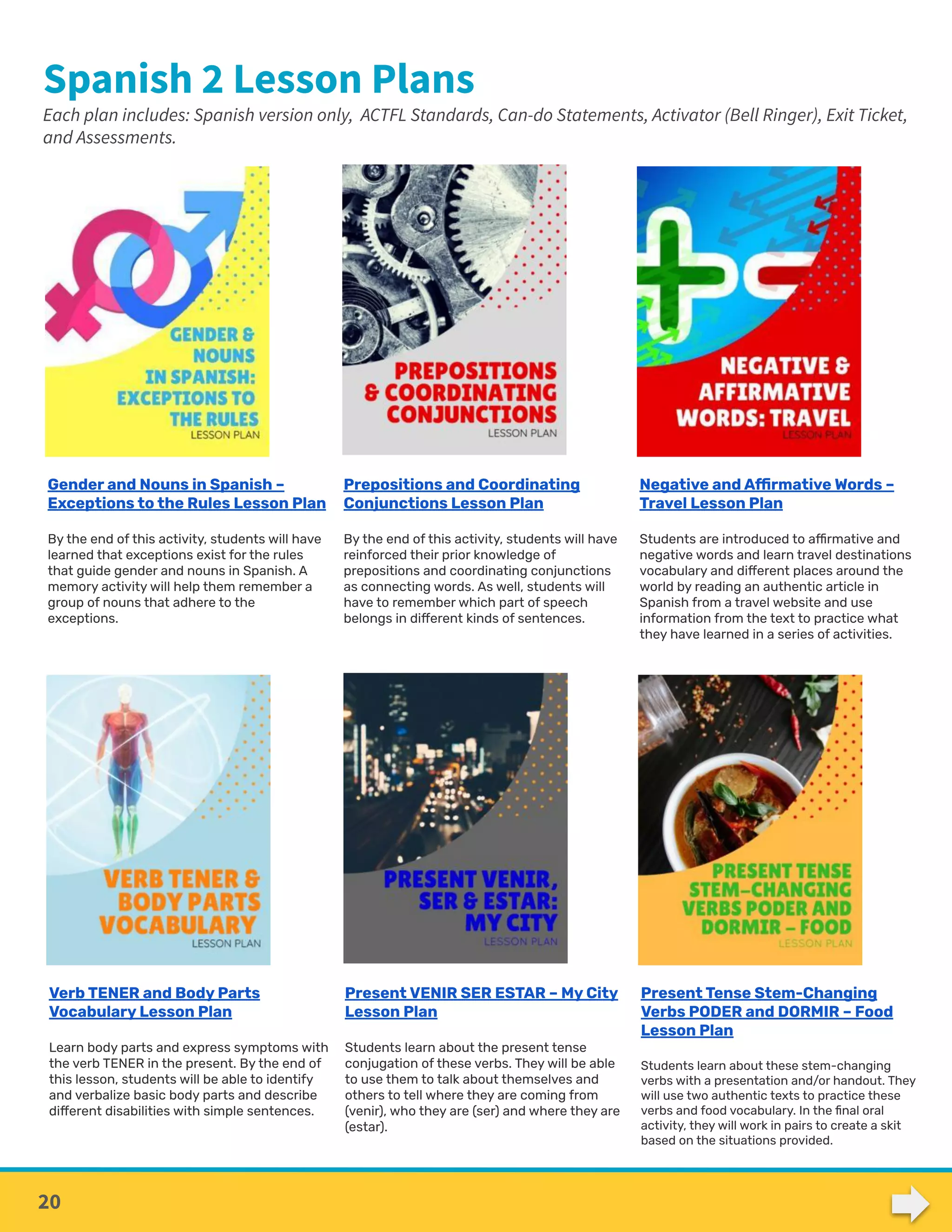 1st Quarter Quarter Spanish Lesson Plans for High School: Class Guide ...