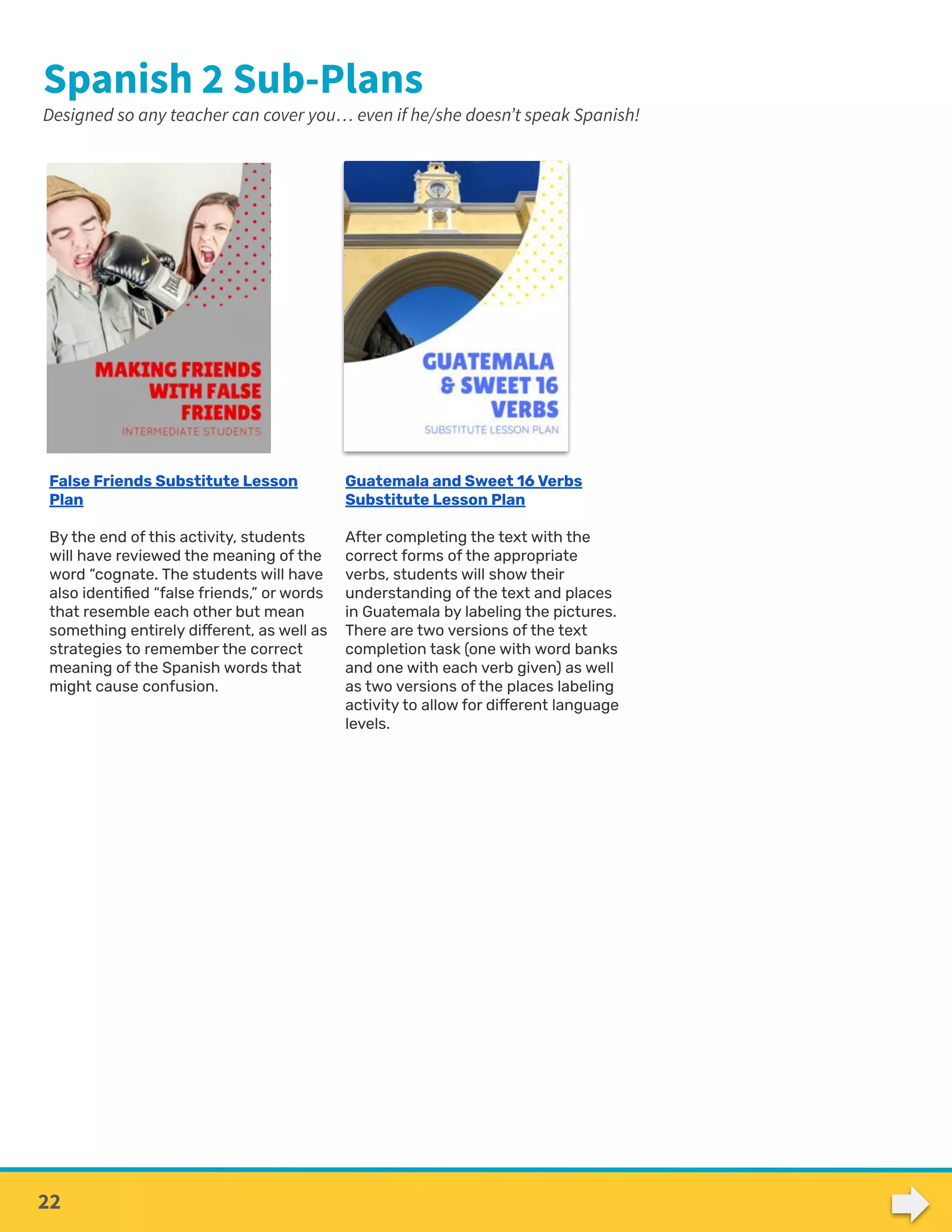 1st Quarter Quarter Spanish Lesson Plans for High School: Class Guide ...