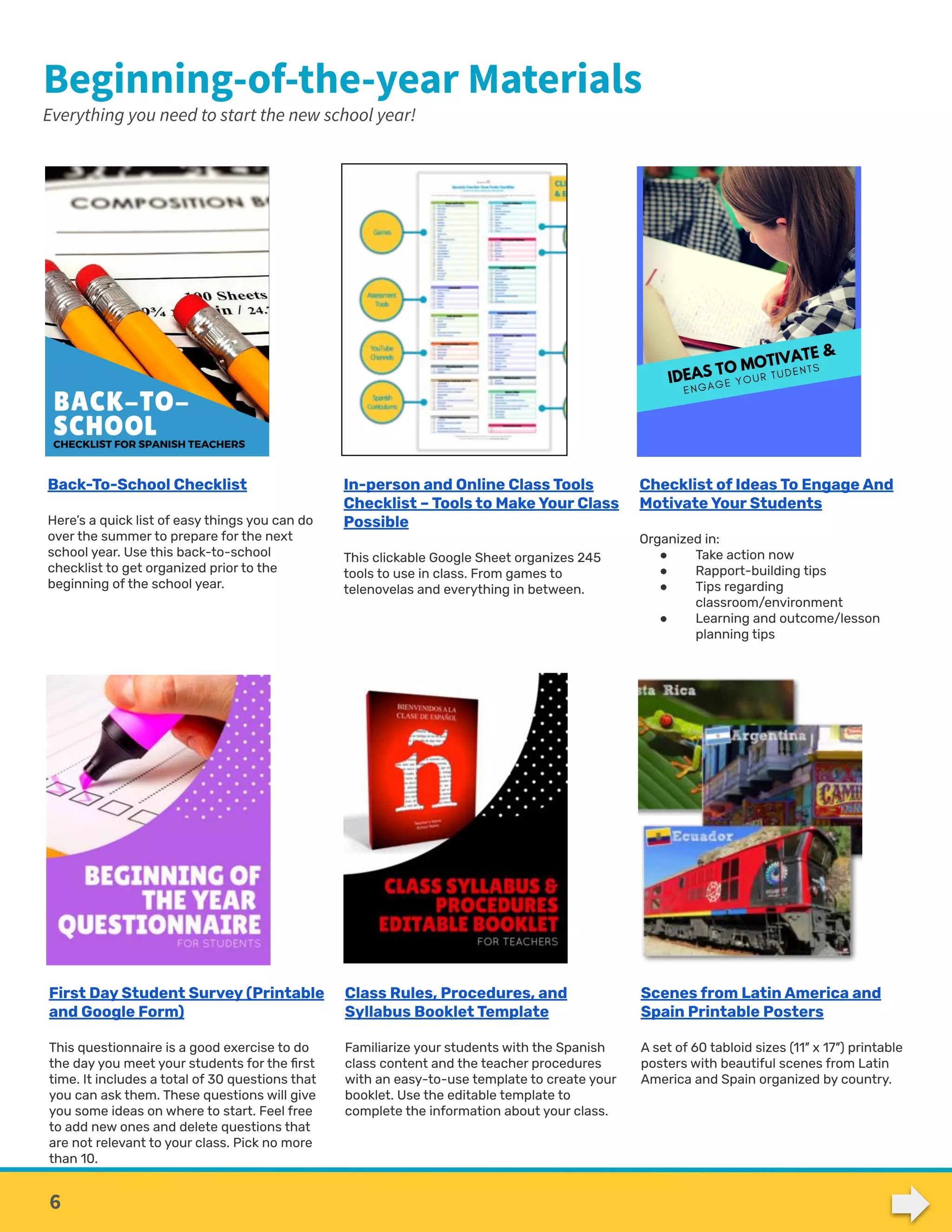 1st Quarter Quarter Spanish Lesson Plans for High School: Class Guide ...