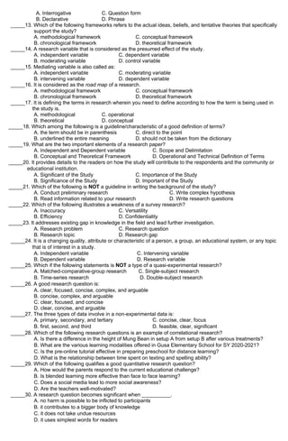 1st Quarter Exam for Practical Research 2 | DOCX