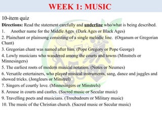 1ST QUARTER_MAPEH 9_QUIZZES grade ninepp | PPT