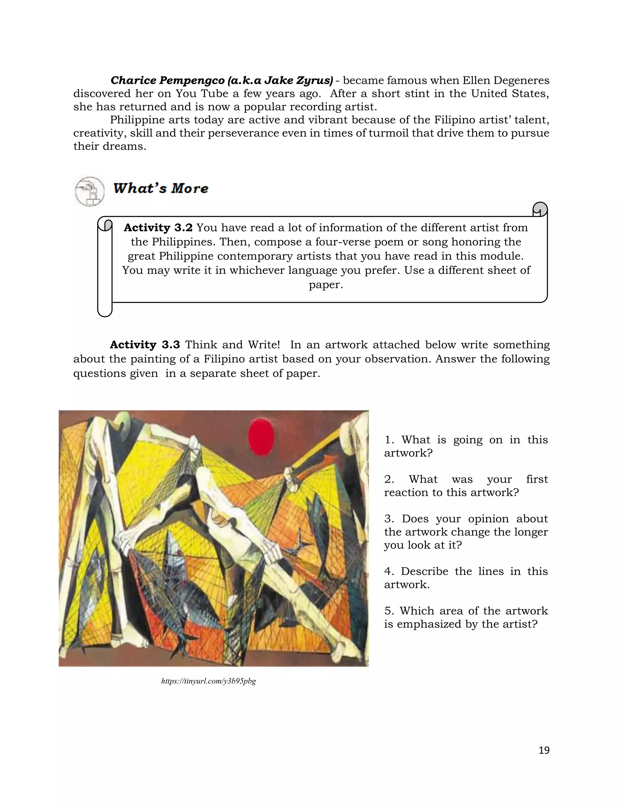 1st Quarter MODULE 3 on CONTEMPORARY PHILIPPINE ARTS from the REGIONS ...