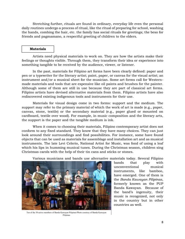 1st Quarter MODULE 4 on CONTEMPORARY PHILIPPINE ARTS from the REGIONS ...