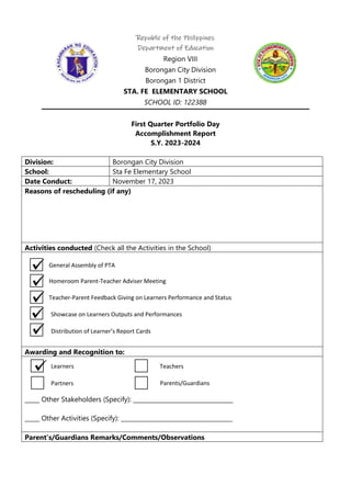 1st Quarter Portfolio Day ACR.docx