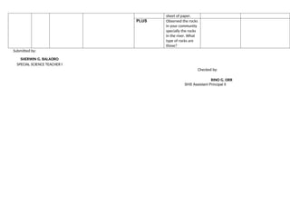 1st Quarter Raise plus for Earth and Life Science | PPT