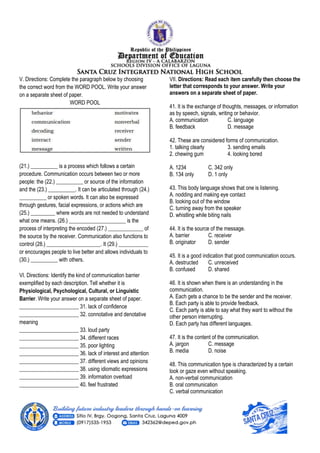 1st Quarter Summative Test in Oral Communication_Answer Key.docx