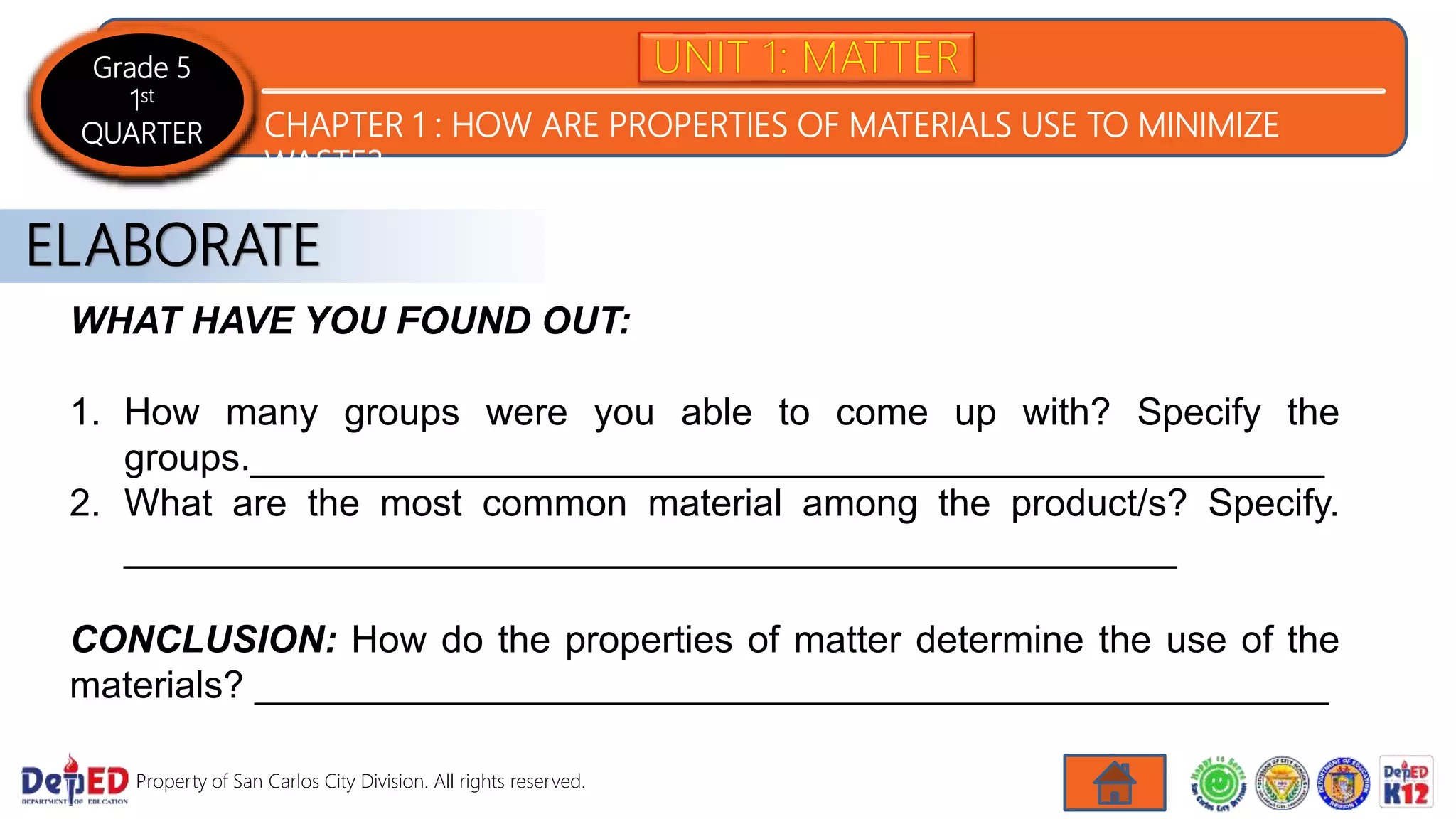 Science 5 Grade 5 1st Quarter Week 1 | PPTX
