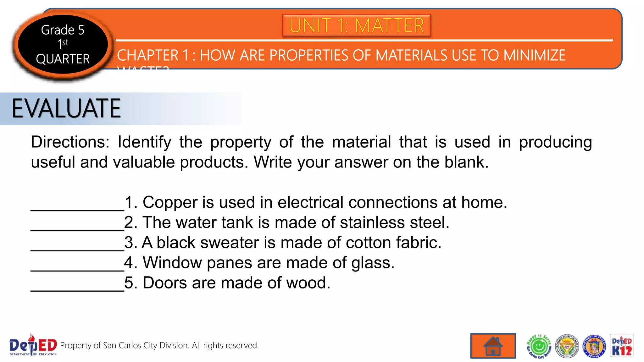 Science 5 Grade 5 1st Quarter Week 1 | PPTX