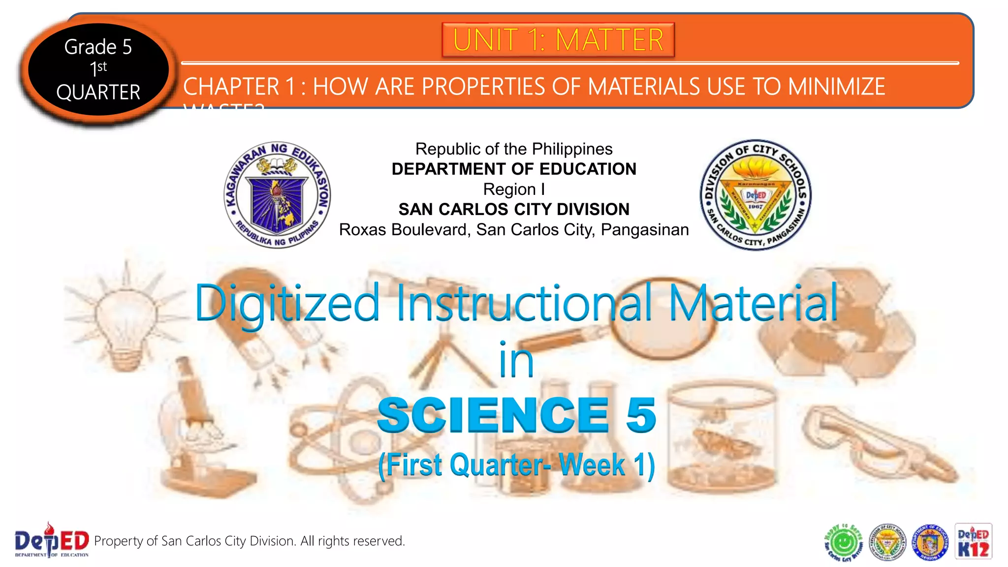Science 5 Grade 5 1st Quarter Week 1 | PPT