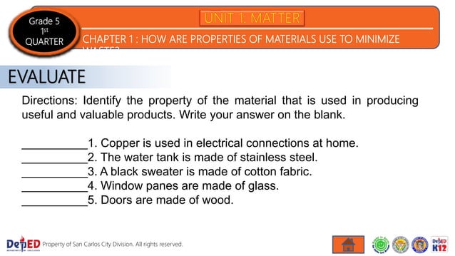 Science 5 Grade 5 1st Quarter Week 1 | PPTX