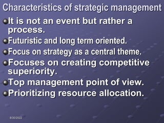 1 Strategic Management - overview.ppt