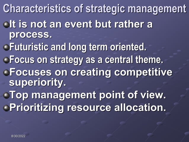 1 Strategic Management - overview.ppt | Free Download