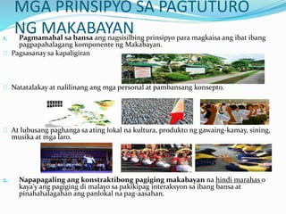 Mga Batayan at Prinsipyo sa Pagtuturo ng MAKABAYAN | PPTX