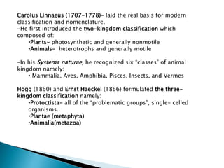 Classifiction and Nomenclature of Kingdoms of Life | PPTX