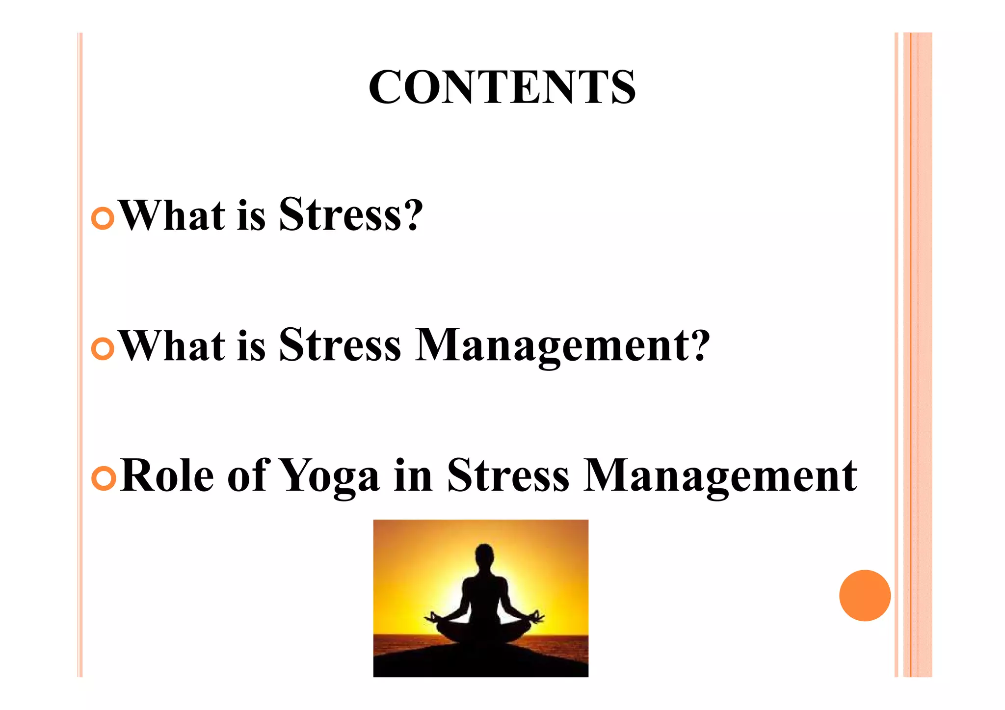 Stress Management Through Yoga | PDF
