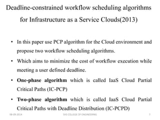 Meeting Deadlines of Scientific Workflows in Public Clouds with Tasks Replication - 1st review ...