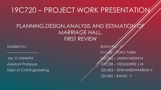 DESIGN OF MARRIAGE HALL 1 PPT. COLLEGE . | PPTX