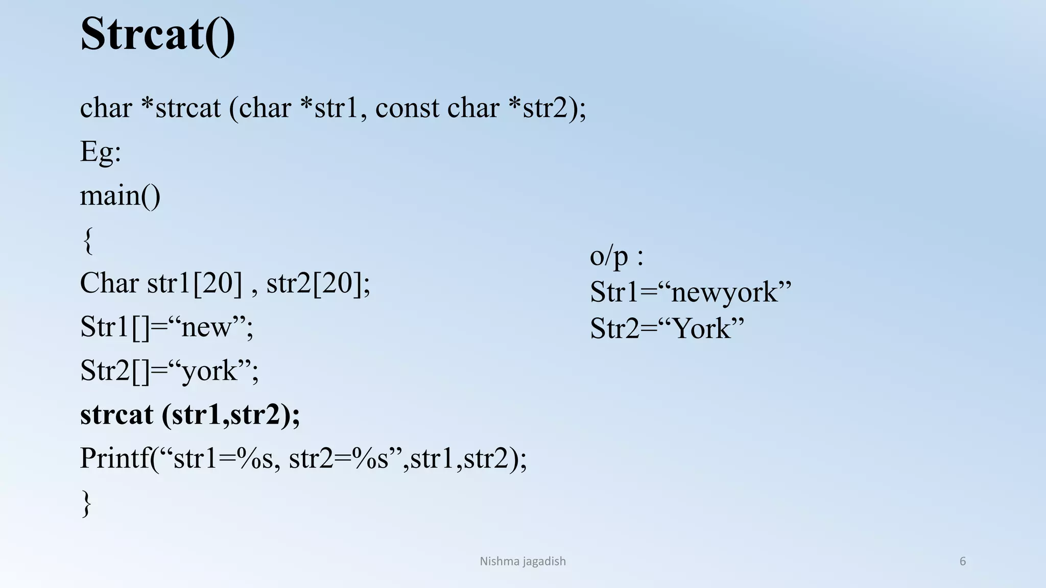 Strings library functions | PPT
