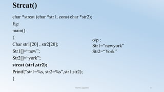 Strings library functions | PPTX