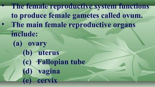 1st science 2 function of female reproductive system | PPT