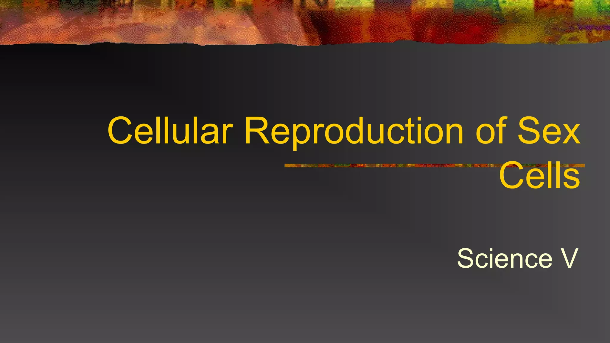 1st Science 5 Cellular Reproduction Of Sex Cells Ppt Free Download