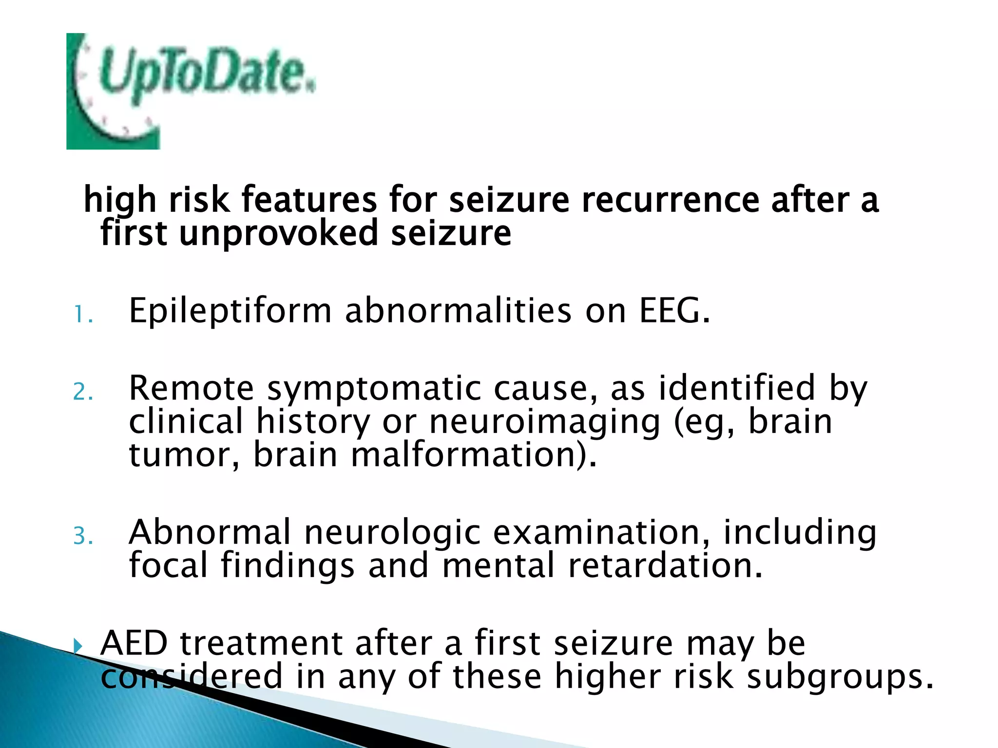 1st seizure ppt | PPTX