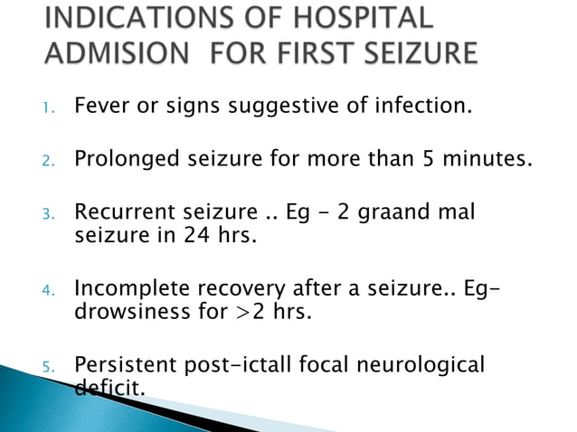 1st seizure ppt | PPTX